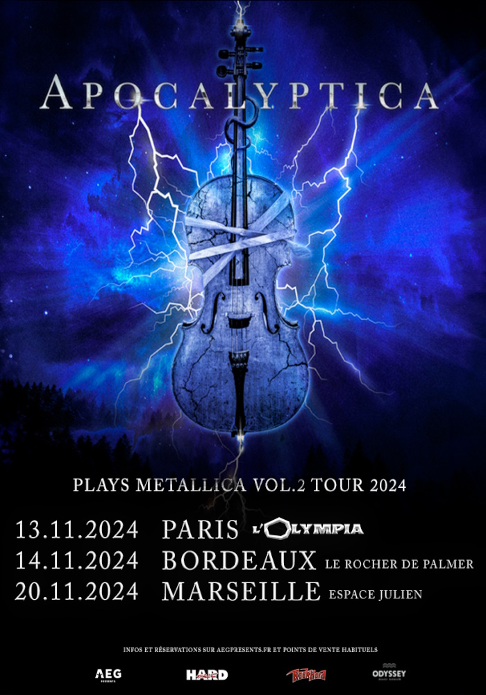 Concerts > Apocalyptica @ Le Rocher de Palmer - Cenon, France [14/11/2024]