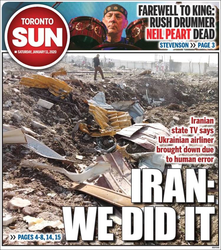 Numéros > TORONTO SUN (11 janv. 2020)